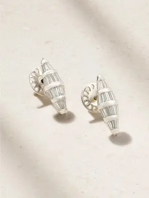 Nikos Koulis 18-karat White Diamond Earrings - Gold