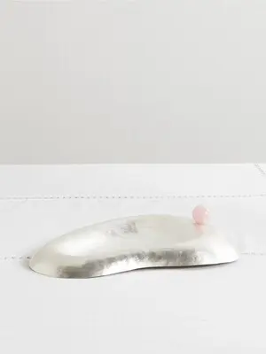 NATALIA CRIADO Ear Shaped Plate With Stone Accent - Silver