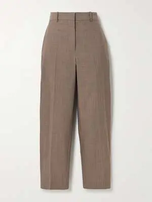 JOSEPH Trina Wool Straight-leg Pants - Mushroom