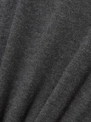 Eterne Ribbed Jersey Top - Gray