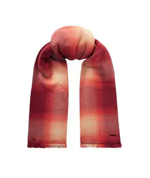 GOD'S TRUE CASHMERE Fringed Checked Cashmere Scarf