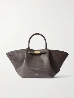 DEMELLIER Midi New York Croc-Effect Leather Tote