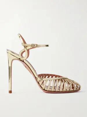 Aquazzura Gold Tone Shoes For Women