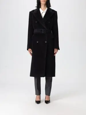 Tagliatore Belted Double-breasted Coat - Black