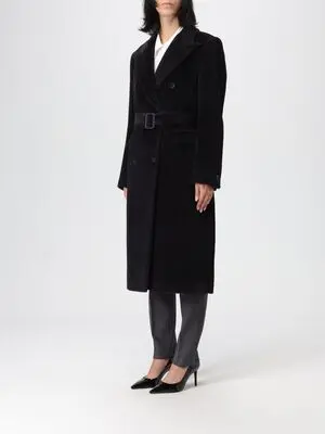Tagliatore Belted Double-breasted Coat - Black