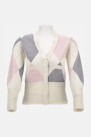 Thom Browne Argyle Print Cardigan - Multicolor