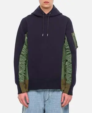 Sacai Felpa Girocollo Cotone E Nylon
