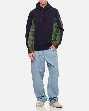 Sacai Felpa Girocollo Cotone E Nylon