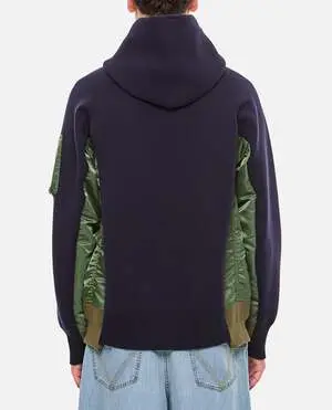 Sacai Felpa Girocollo Cotone E Nylon