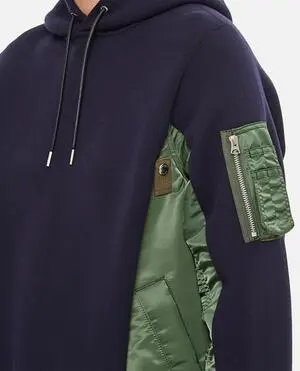Sacai Felpa Girocollo Cotone E Nylon