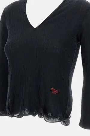 Fendi Roma Ribbed Top