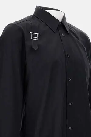 Alexander McQueen Shirt With Silver Buckle - Black