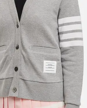 Thom Browne Cotton Cardigan With Striped Detail