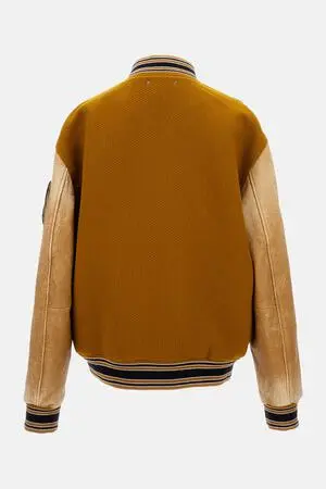 GOLDEN GOOSE Football-style Leather Jacket