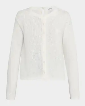 LOEWE Mohair Crewneck Cardigan