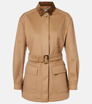 Max Mara Leva Belted Camel Hair Jacket - Beige