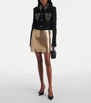 Versace Studded Wool-blend Jacket