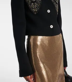Versace Studded Wool-blend Jacket