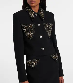 Versace Studded Wool-blend Jacket