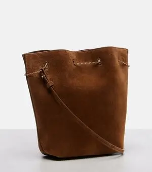 Saint Laurent Cassandre Suede Bucket Bag