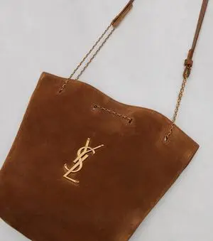 Saint Laurent Cassandre Suede Bucket Bag
