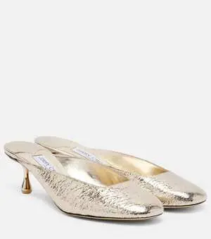 Jimmy Choo Metallic Mules Clogs For Women
