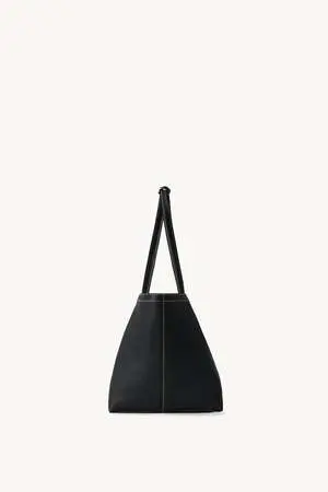 THE ROW Park Tote Three Stitch Bag - Black / Ecru