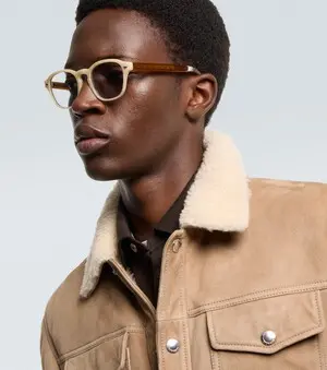 Brunello Cucinelli Round Frame Sunglasses - Neutrals