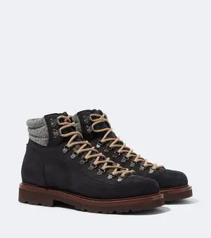 Brunello Cucinelli Suede Lace-up Boots - Blue