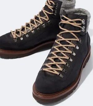 Brunello Cucinelli Suede Lace-up Boots - Blue