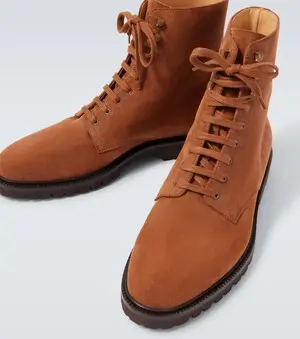 Brunello Cucinelli Suede Lace-up Ankle Boots - Brown
