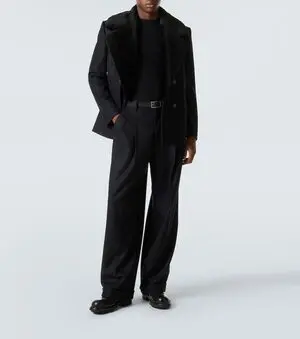 Dolce & Gabbana Virgin Wool Wide-leg Pants
