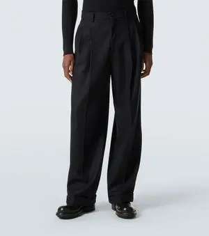 Dolce & Gabbana Virgin Wool Wide-leg Pants