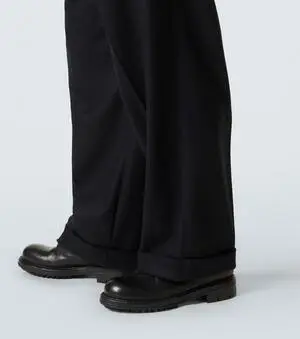 Dolce & Gabbana Virgin Wool Wide-leg Pants