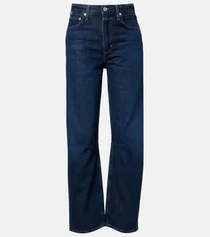Women's Mid-rise Barrel-leg Jeans