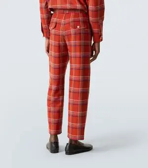 BODE Gable Plaid Wool Flannel Straight Pants