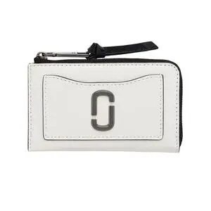 Marc Jacobs The Top Zip Multi Wallet /whit - Black