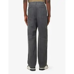 REPRESENT Workwear Wide-leg Cotton Trousers - Washed Black