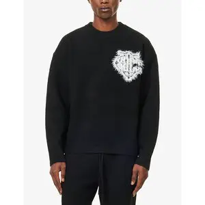 THE COUTURE CLUB Fluffy Emblem Knitted Jumper