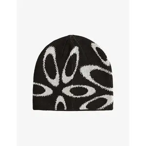 Oakley Ellipse Graphic Knitted Beanie - Black/white