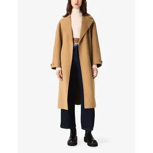 Maje Double-faced Relaxed-fit Wool-blend Coat