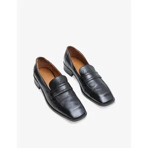 JOSEPH Square-toe Leather Loafers