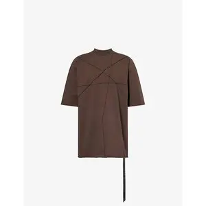 Rick Owens Oversized Short-sleeve Cotton T-shirt - Dark Dust