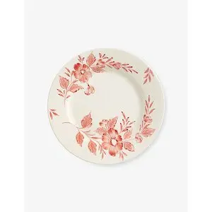 ANNA + NINA Whimsical Rose Earthenware Breakfast Plate - Red