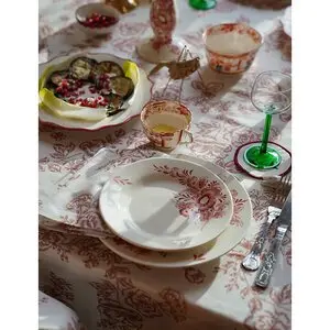 ANNA + NINA Whimsical Rose Earthenware Breakfast Plate