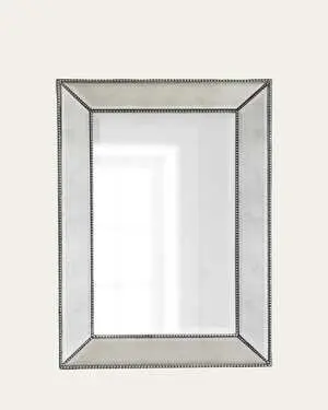 KATHERINE NOBLE BY BMC Beaded Wall Mirror, 24"w - Silver