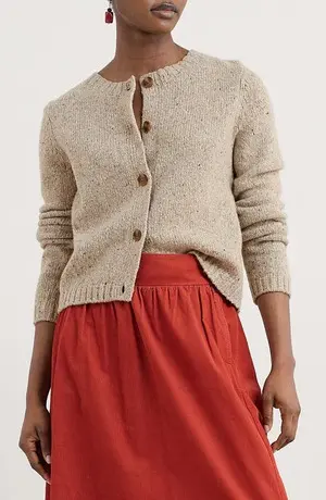 SEASALT CORNWALL Merino Wool Blend Cardigan Birch