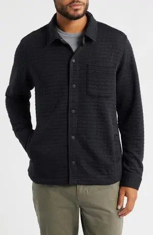 FREE FLY Downvalley Quilted Overshirt - Black