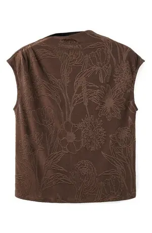Mango Floral Jacquard Top