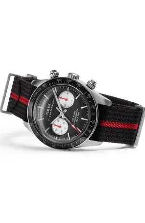 TIMEX® Waterbury Heritage Chronograph Strap Watch - Black